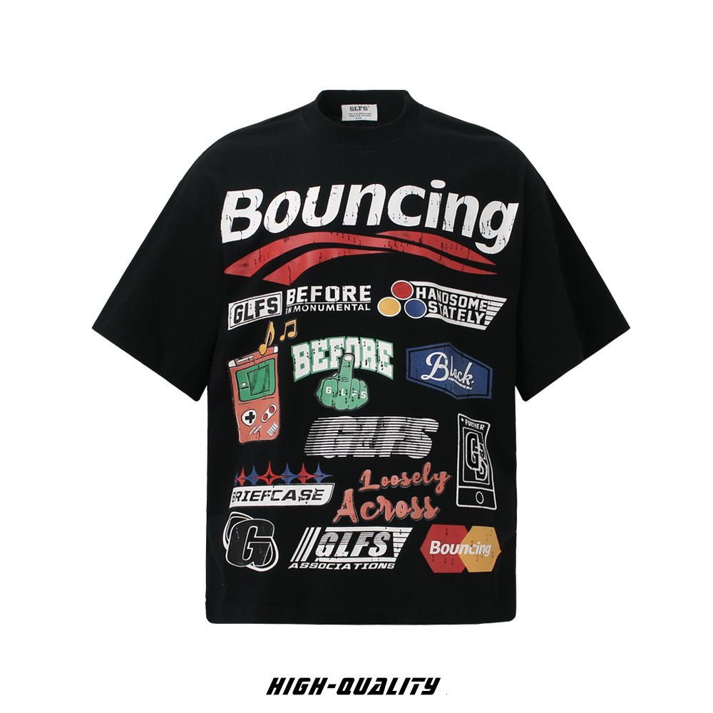 "8-Bit Bounce" 250G Oversized Tee – SNK